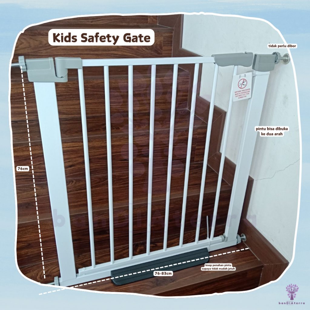 Jual Bandiaterra Kids Safety Gate / Pintu Pagar Pengaman Pembatas Bayi ...