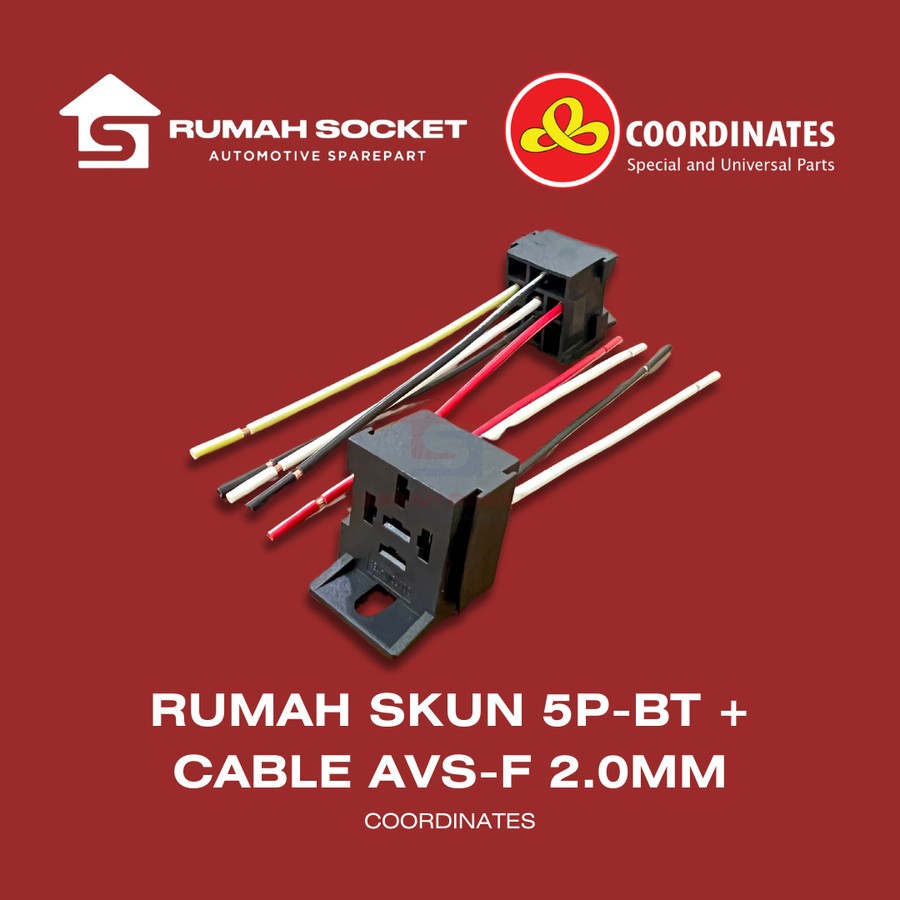 Jual SOKET RELAY GANDENG / BANGKU / RUMAH SOCKET SKUN 5 KAKI + KABEL ...