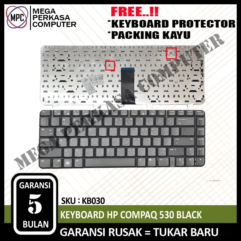 Jual Keyboard Laptop HP 530 Series Free Keyboard Protector | Shopee ...