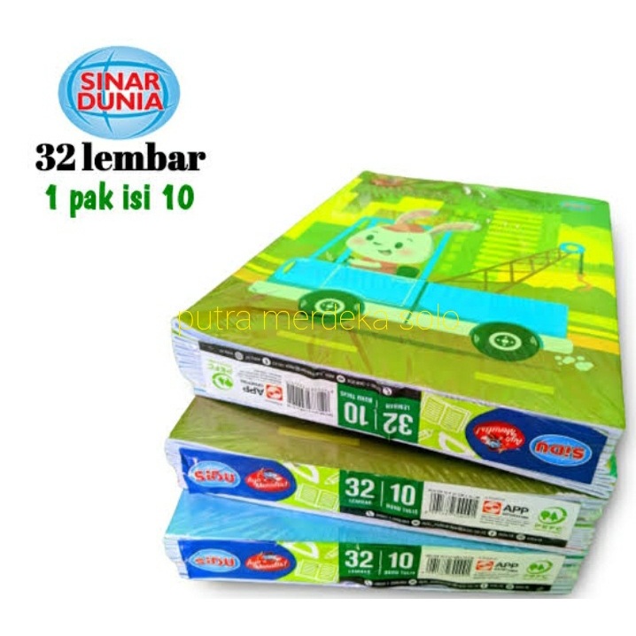 Jual Buku Tulis SIDU isi 32 Lembar - 10 Buku / Buku Tulis Sinar Dunia ...