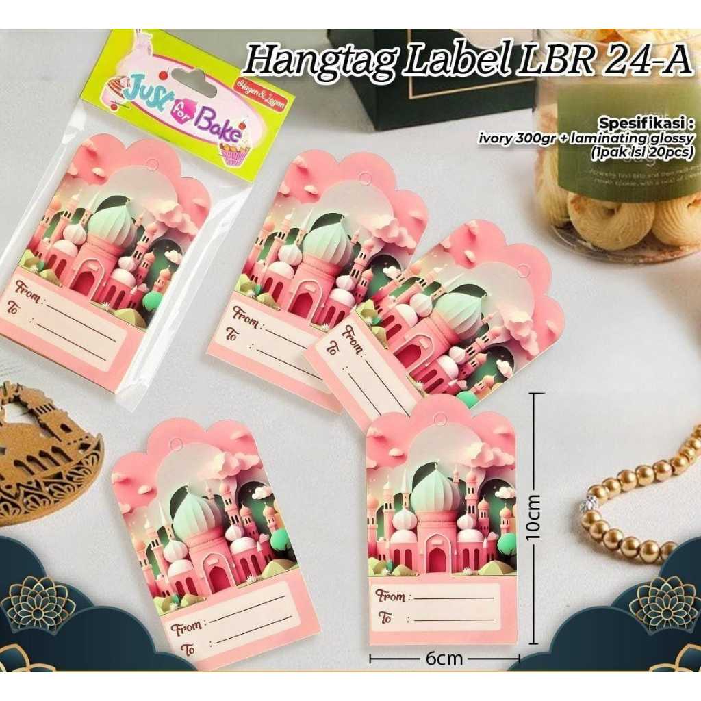 Jual Hangtag Label LBR 24 A| B| C| Hiasan Box Kue Edisi Lebaran ( 1 Pack 100 Pcs ) | Shopee ...