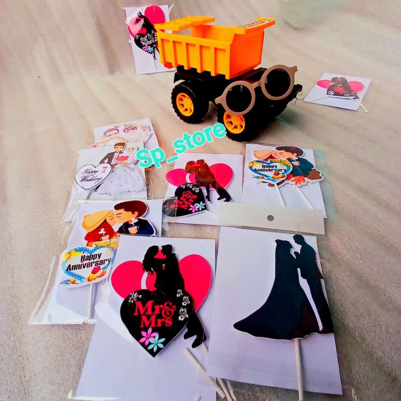 Jual cake topper/topper/hiasan kue/tusukan kue/tusukan kue tart/tusukan ...