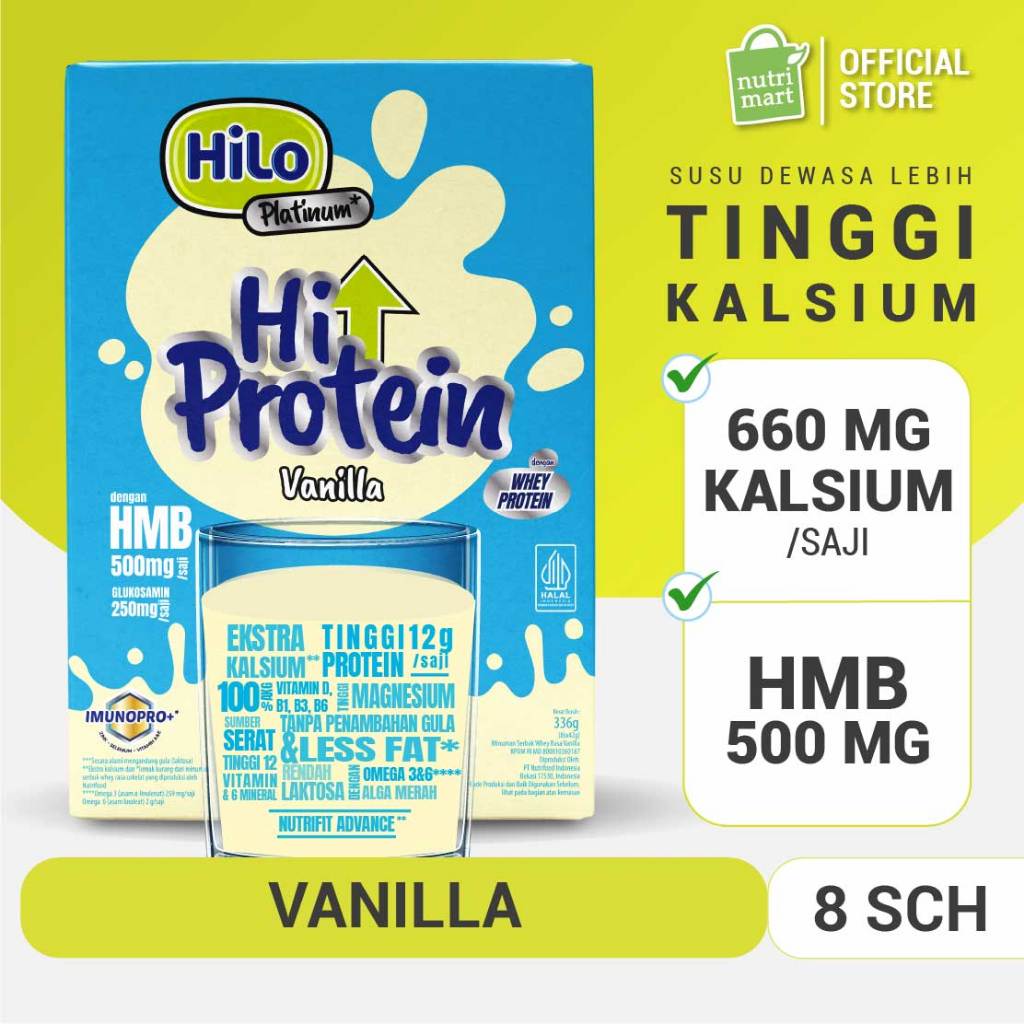 Jual PROMO HiLo Platinum + HMB (8 Sachet) - Susu Tinggi Protein Jaga ...