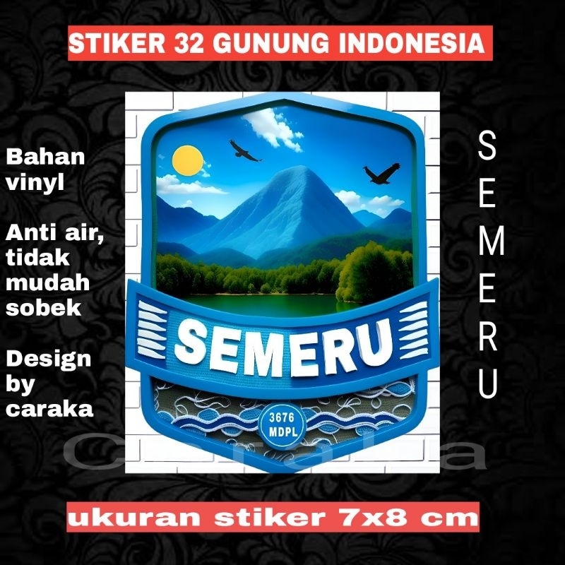 Jual stiker gunung semeru arjuno sticker gunung outdoor | Shopee Indonesia