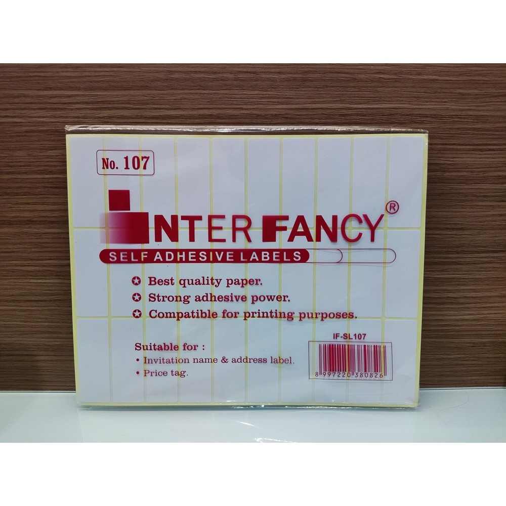 Jual Stiker Sticker Label Nama Undangan Harga No 107 / 18 mm x 50 mm ...