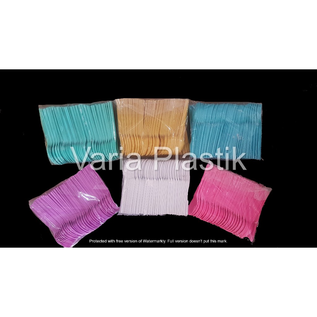 Jual @100 Sendok Teh Plastik, Sendok Pudding | Shopee Indonesia