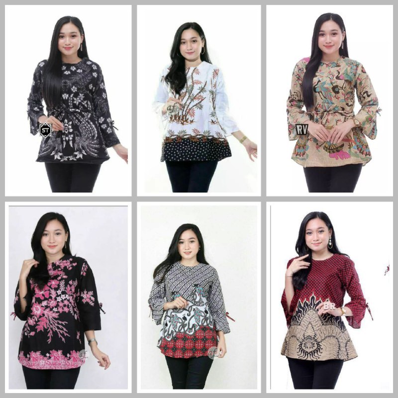 Jual Baju Batik Wanita Modern Murah Blus Batik Kerja Cewek Remaja Motif ...