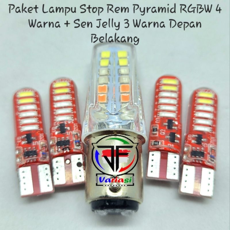 Jual Paket Lampu Stop Rem BOLVAN Pyramid RGBW LED & Lampu Sein Sen ...