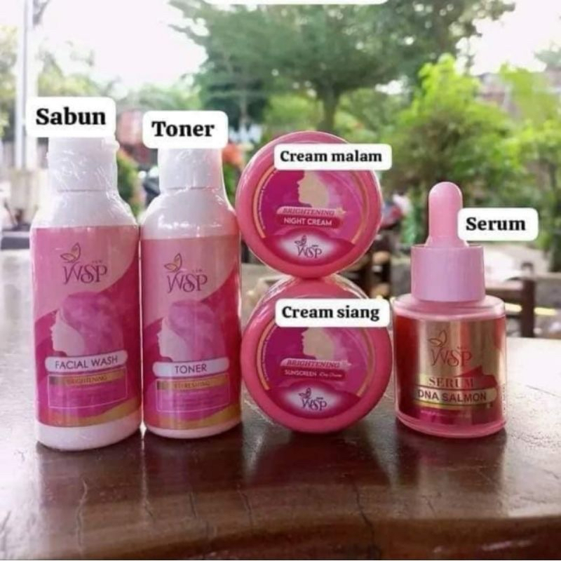 Jual Wsp Glow Skincare Ori BPOM(1 paket isi 4 item) Cream Wsp 100 % ...