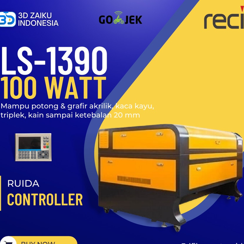 Jual Zaiku CNC LS-1390 with 100 Watt RECI Laser CO2 dengan Ruida ...
