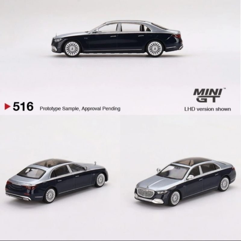 Jual Mini GT 516 Mercedes Maybach S680 Cirrus Silver Nautic Blue ...