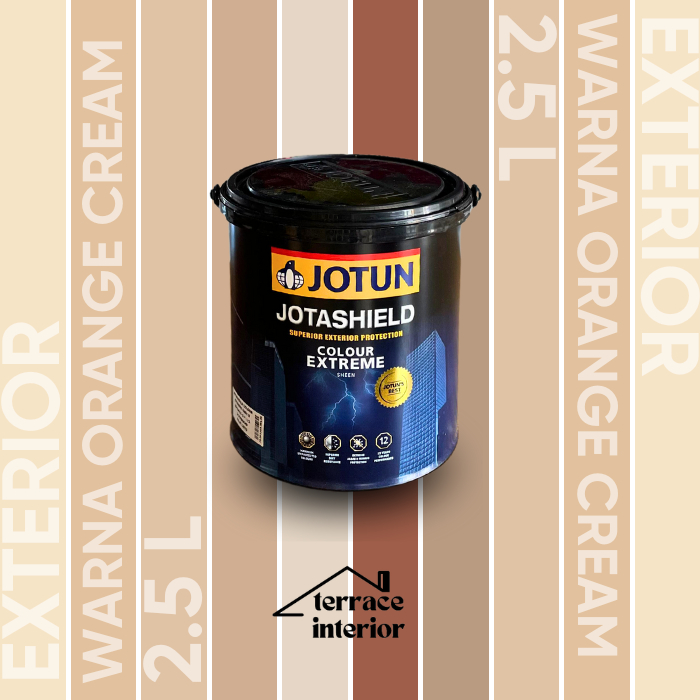 Jual Cat Tembok Jotashield Extreme Exterior Jotun warna Orange Cream 2. ...