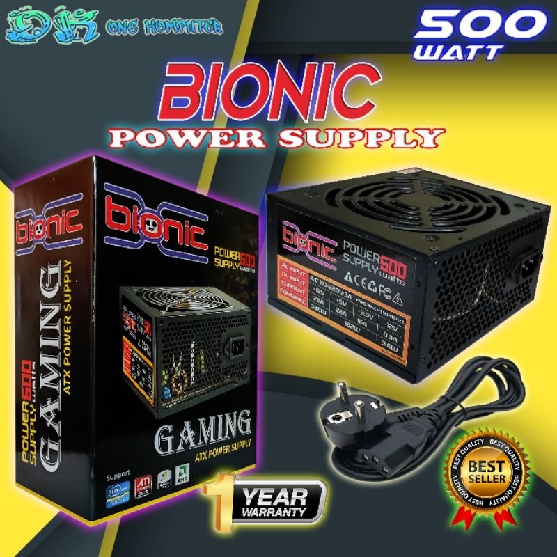 Jual Power Supply 500Watt Bionic ( Psu Bionic 500Watt ) | Shopee Indonesia