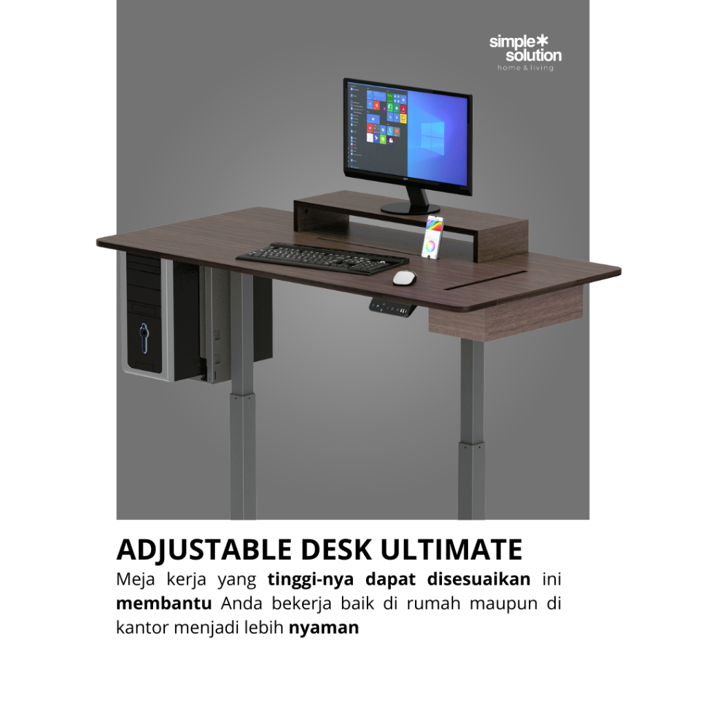 Jual Meja Elekrik | ULTIMATE Desk | Height Adjustable Desk | Meja Naik ...