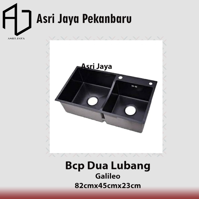 Jual BCP Galileo Bak Cuci Piring Stainless Steel 2 Lubang 82 cm x 45 cm | Shopee Indonesia