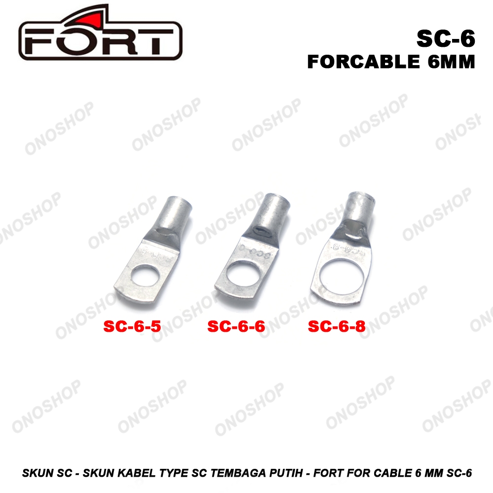 Jual Skun SC - Skun Kabel Type SC Tembaga Putih - FORT For Cable 6mm SC-6 | Shopee Indonesia