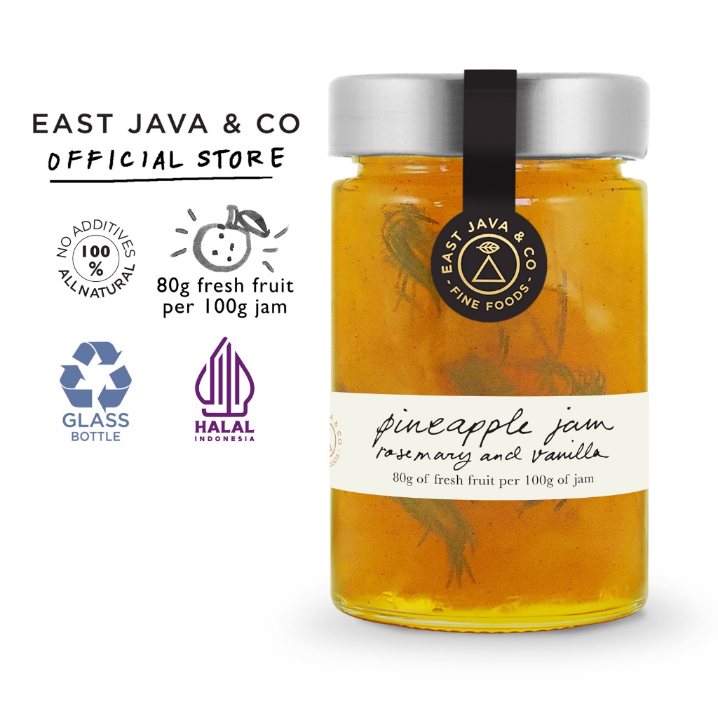 Jual East Java & Co Pineapple Jam Rosemary & Vanilla - 250g (Selai ...
