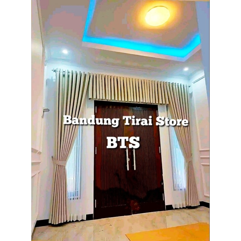 Jual 1 Set Gorden Jendela Dan Pintu Tengah Hordeng Ruang Tamu Tinggi 220 250 cm | Shopee Indonesia