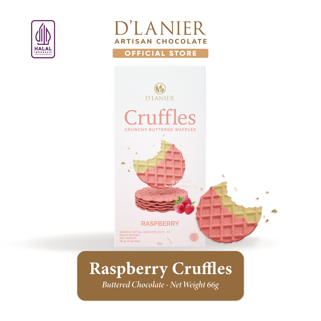 Jual D'Lanier Raspberry Chocolate Cruffles - 66 gr (5 sachet) | Shopee ...