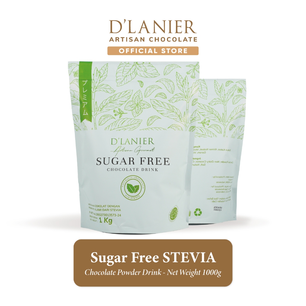 Jual D'Lanier Sugar Free (Powered by STEVIA) Drinking Chocolate - 1 kg ...
