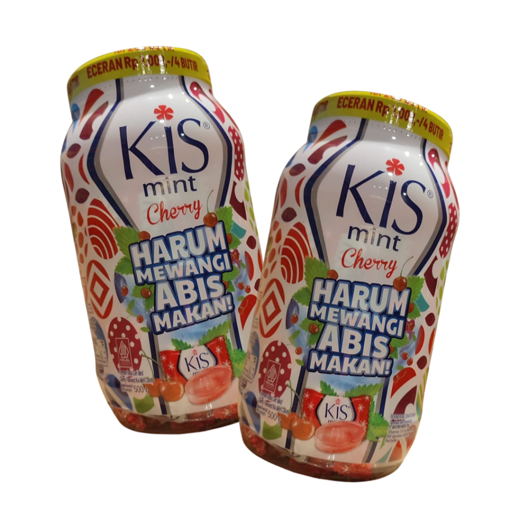 Jual Permen Kis Mint Cherry & Barley 500gr Jar 200 Butir Harum Kemasan ...