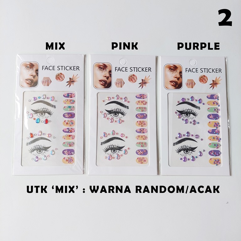 Jual CSP201 – Set Face Gem Sticker Manik Mutiara Pearl Rhinestone ...