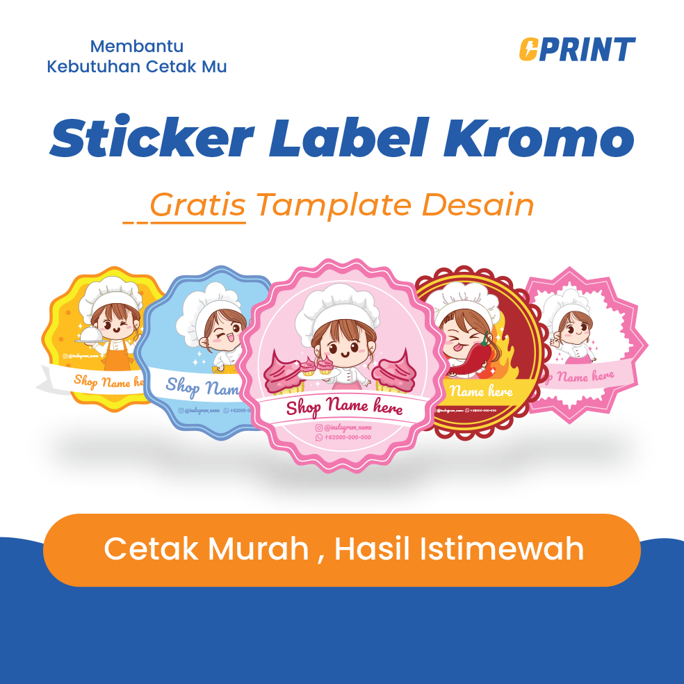 Jual Stiker Bulat Chromo Label Toko Olshop Free Template Hitungan Per ...