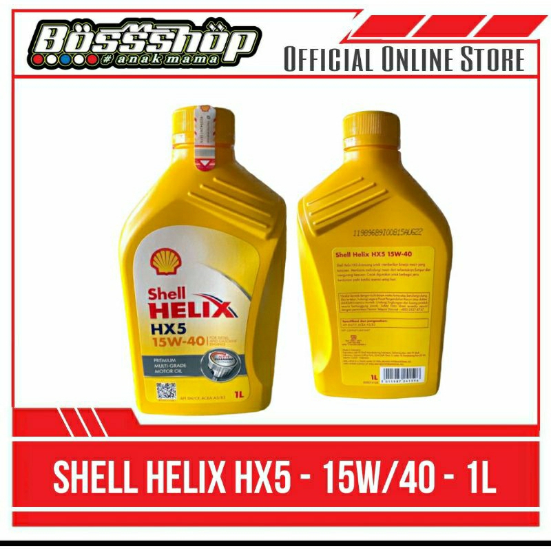Jual SHELL HELIX HX5 - 15w/40- 1Liter - Original Oli shell Helix All ...