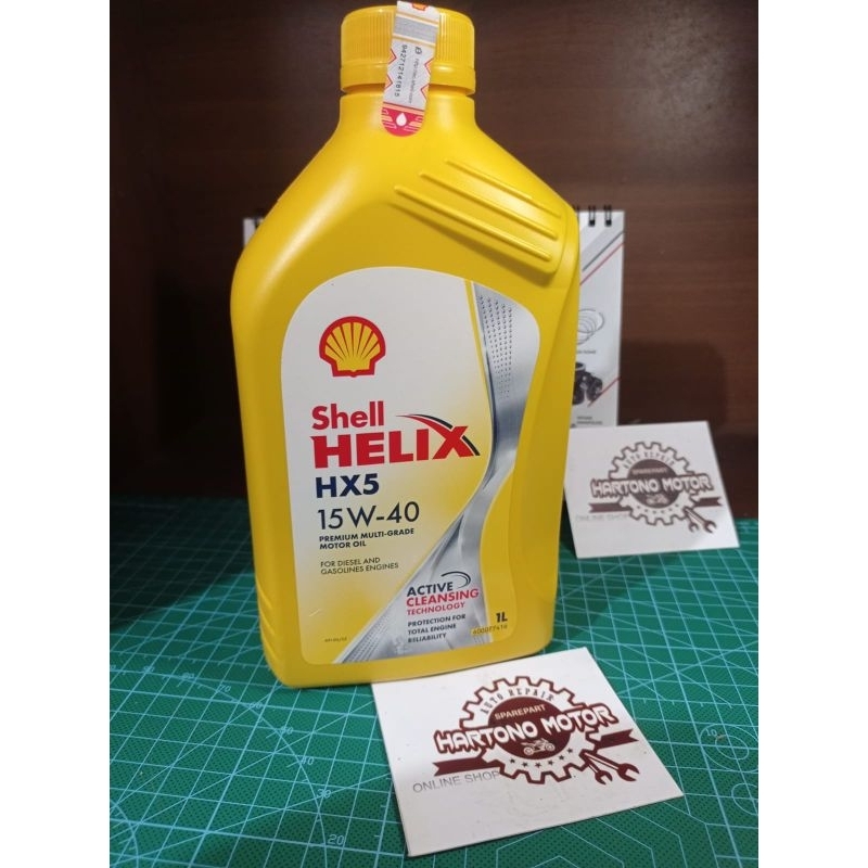 Jual Oli Mesin Motor Mobil SHELL HELIX HX5 SAE 15W - 40 Original 1 ...