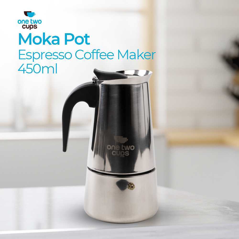 Jual ONE TWO CUPS Teko Kopi Espresso Coffee Maker Moka Pot - Z20 ...