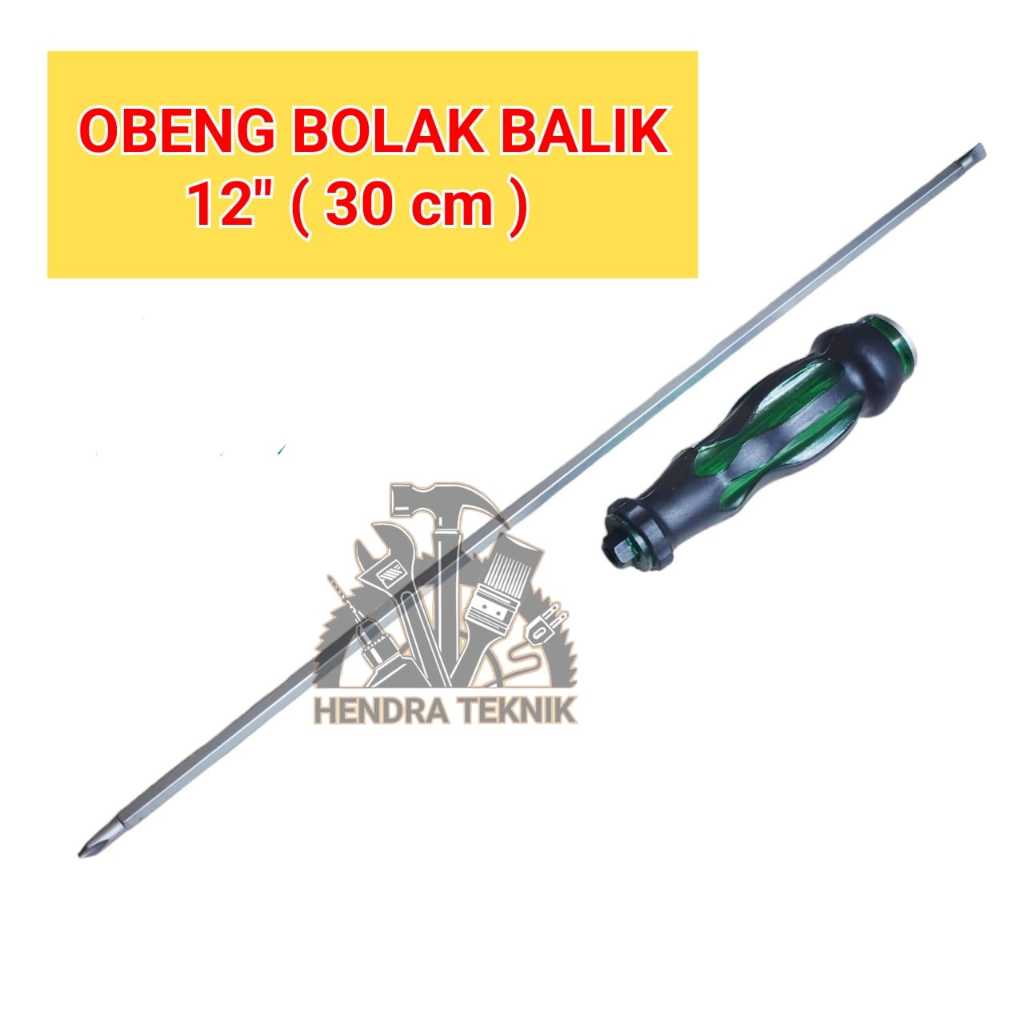 Jual OBENG KETOK 12" BOLAK BALIK OBENG TEMBUS 300MM 2 WAY OBENG PUKUL ...