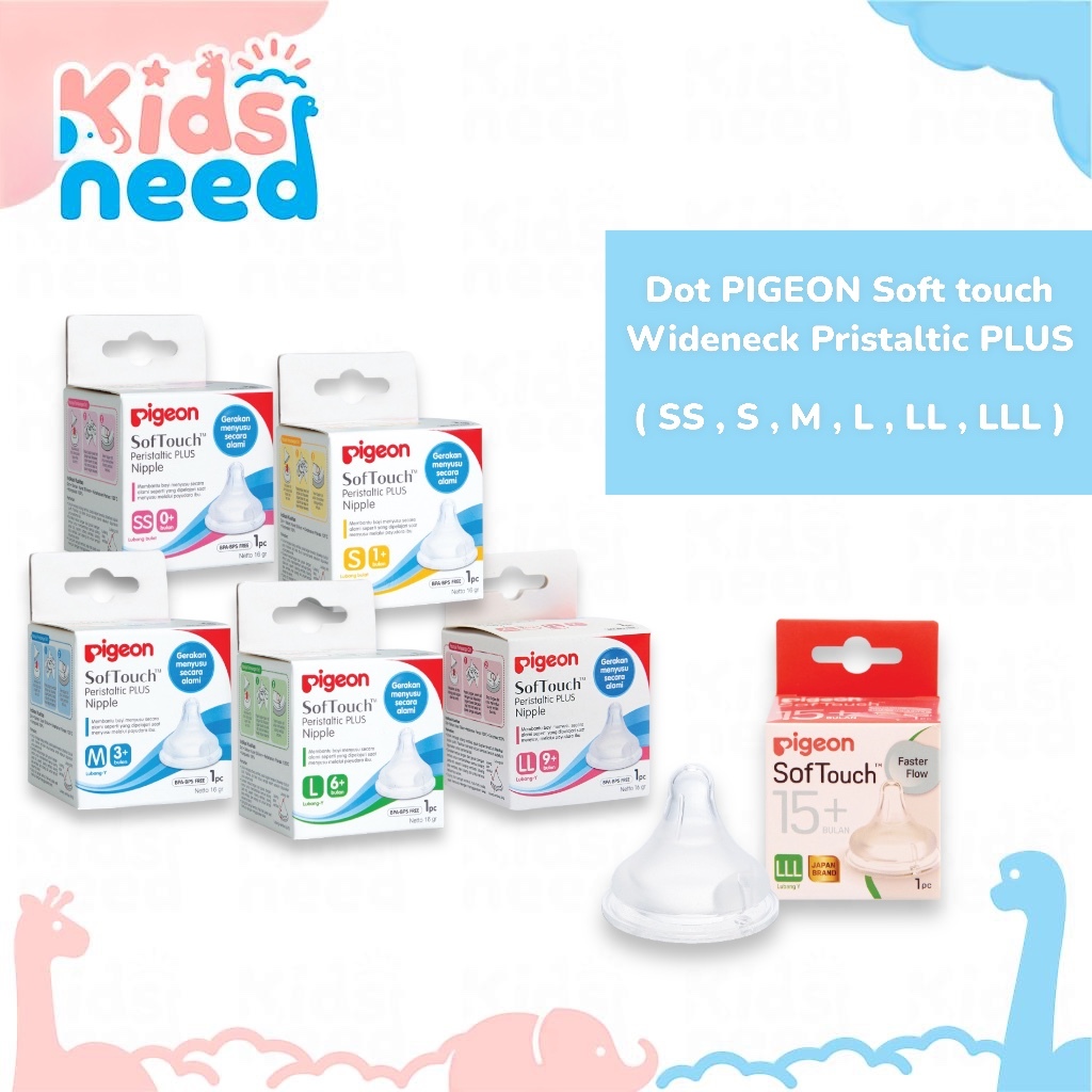 Jual PIGEON Dot Wideneck Soft touch Peristaltic Plus Size SS S M L LL ...
