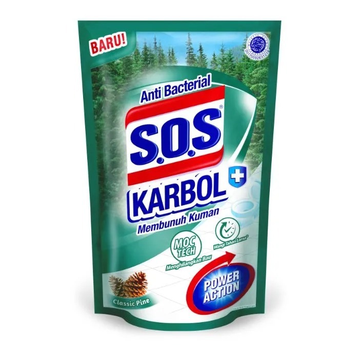 Jual SOS KARBOL CLASSIC PINE / SEREH LEMON REFILL 700 ml | Shopee Indonesia