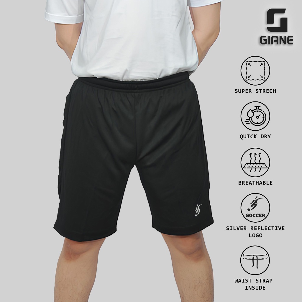 Jual GIANE - Celana Gym Futsal Dri Fit Premium Logo Silver Menyala ...