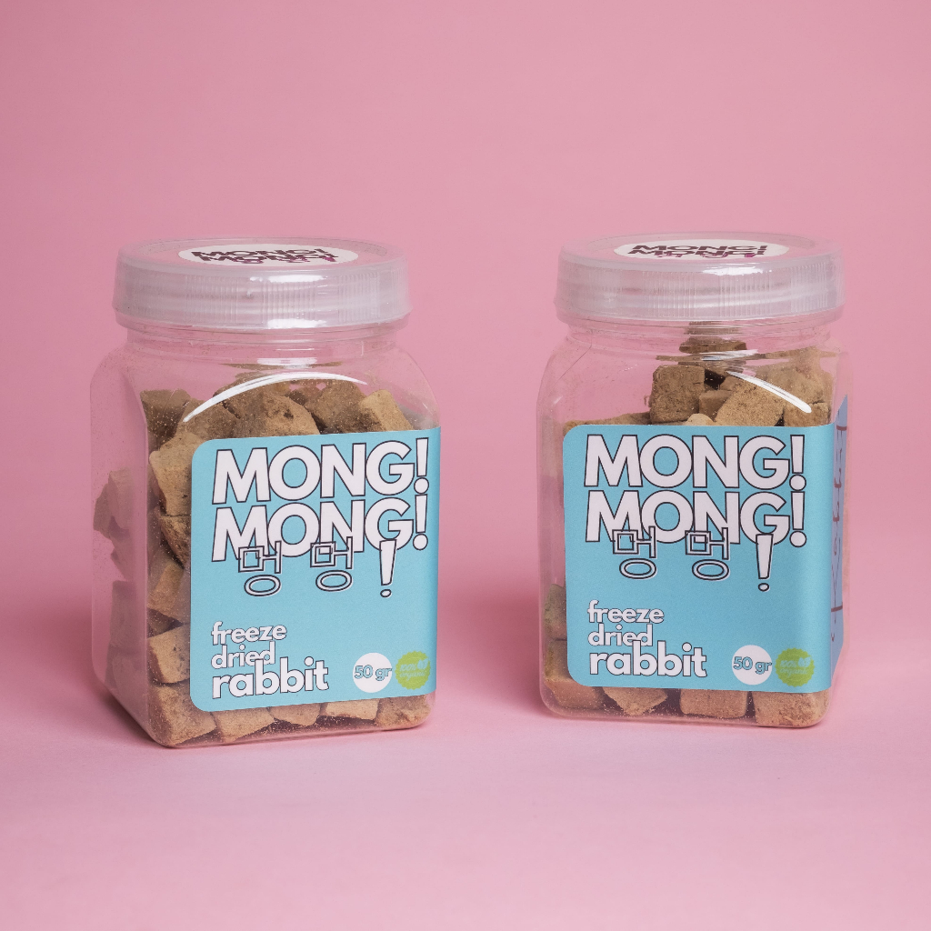 Jual MONGMONG! Rabbit Freeze Dried snack anjing kucing / dog treats | Shopee Indonesia