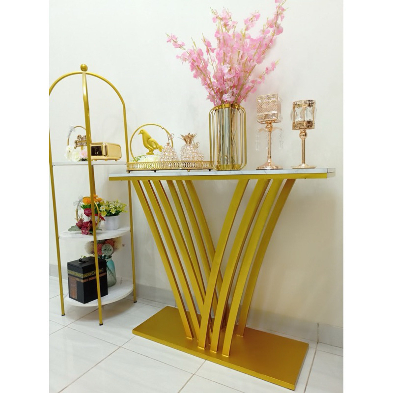 Jual Meja Console V | Meja konsol Minimalis estetik Modern | Meja ...