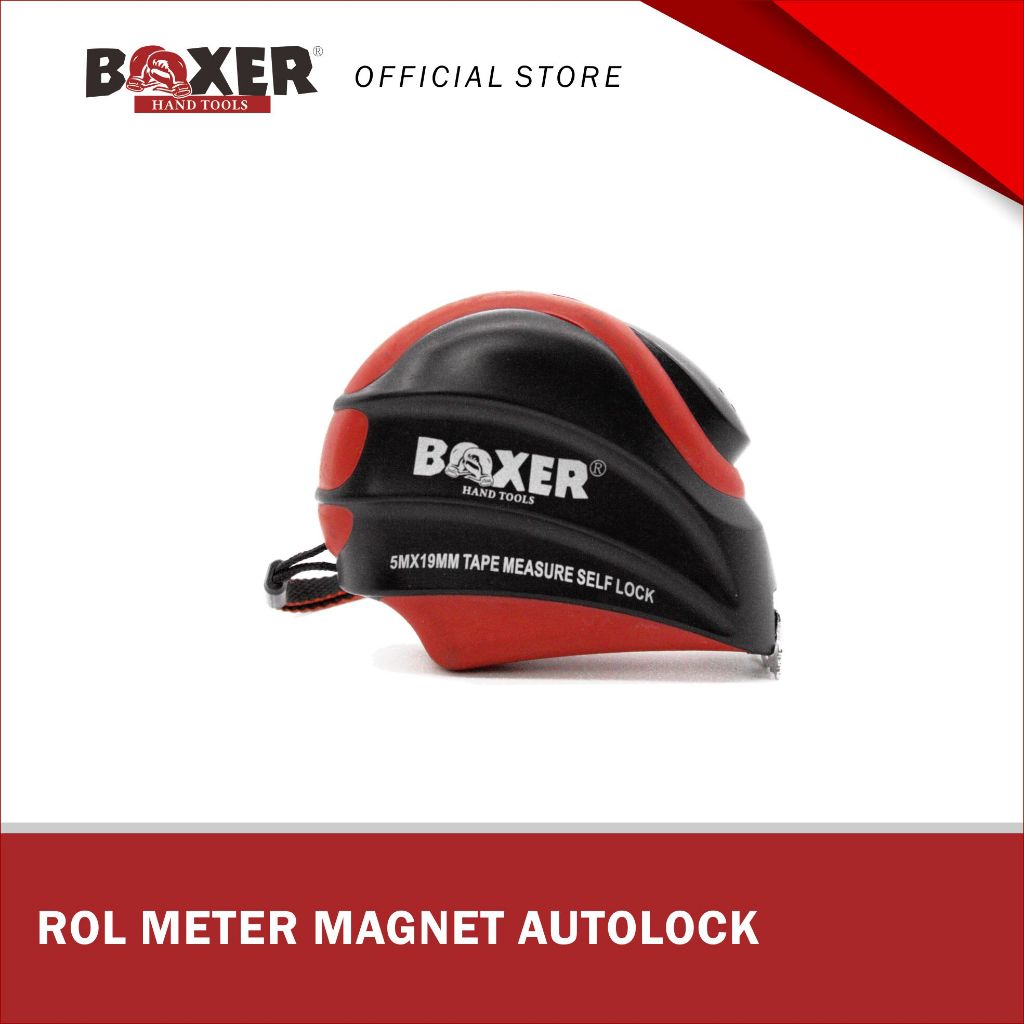 Jual BOXER Rol Meter Auto Lock Roll Meter Magnet Measuring Tape Meteran ...