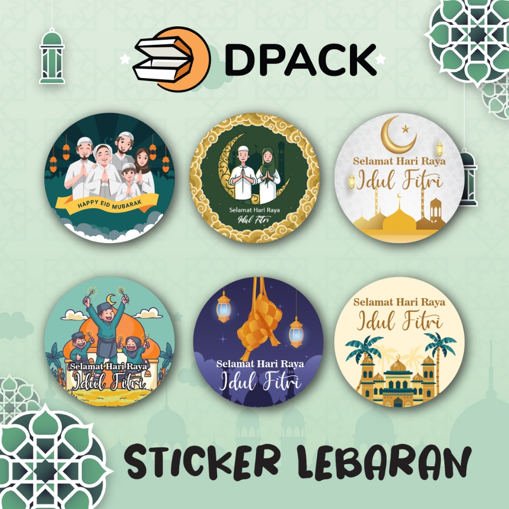Jual Cetak Sticker stoples Hampers Idul Fitri / print stiker bulat ...