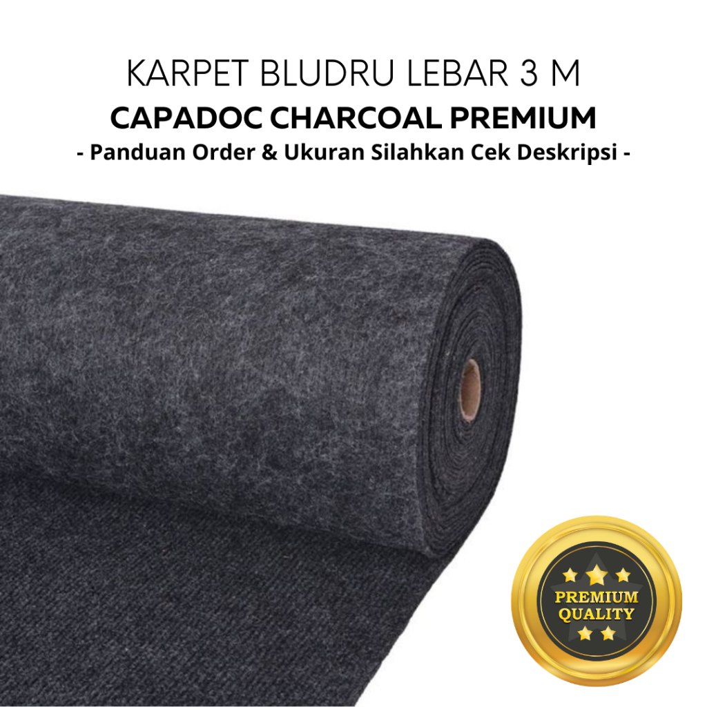 Jual Karpet Meteran CAPADOC PREMIUM CHARCOAL GREY 1x3 meter Karpet ...