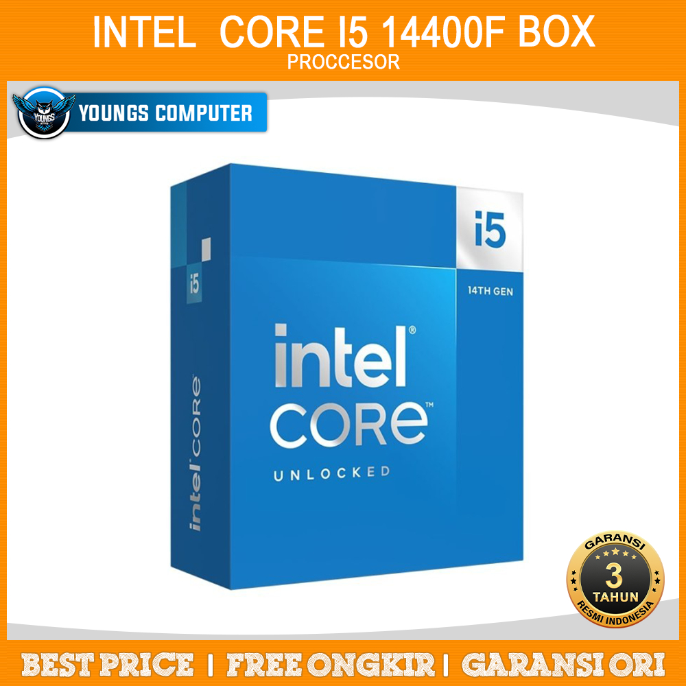 Jual INTEL CORE i5 14400F BOX 10C 16T UpTo 4.7Ghz LGA1700 GEN 14TH PROCESSOR | Shopee Indonesia