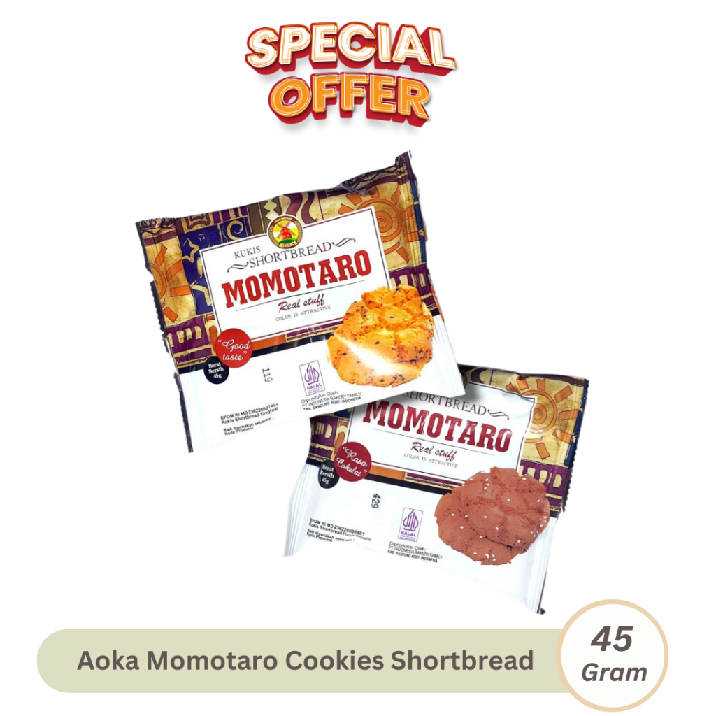 Jual Aoka Momotaro Cookies Shortbread 45gr Kukis Rasa Original dan ...