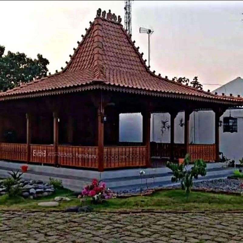 Jual pendopo joglo saung rumah jawa klasik ukiran mewah kayu jati ...