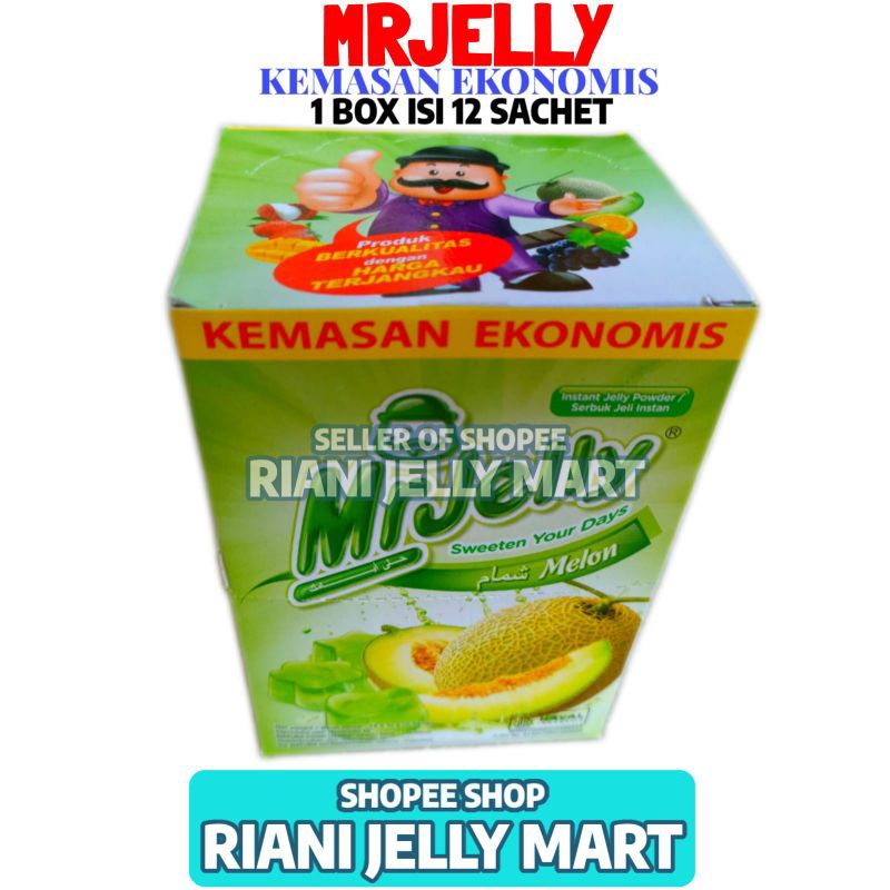 Jual Mr Jelly Agar Agar Rasa Melon 10 Gram 1 Box Isi 12 Sachet | Shopee ...