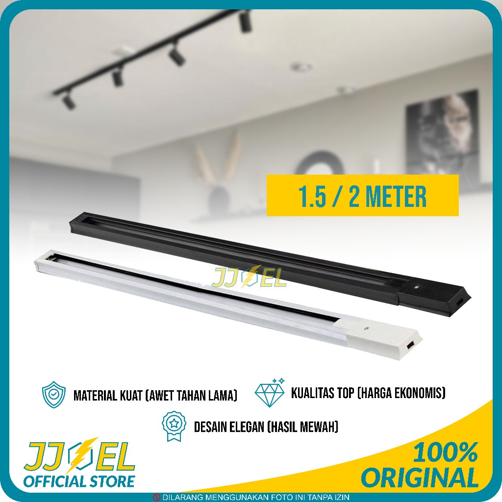 Jual Rel Lampu Sorot LED Rel Rell Track Tracklight Trek 1.5 Meter 2 ...