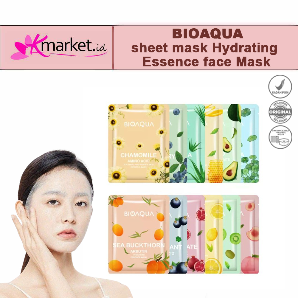 Jual BIOAQUA sheet mask Hydrating Essence face Mask Brightening Moisturizing skin care anti ...