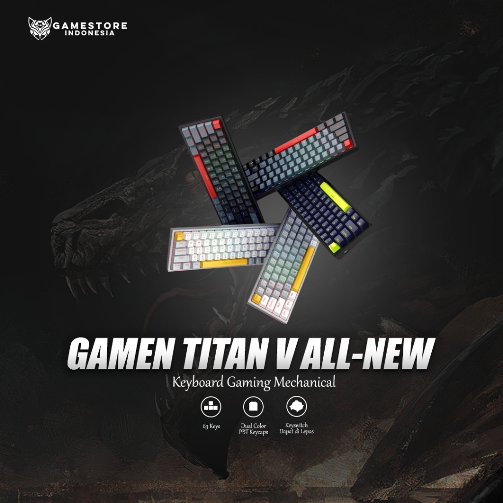 Jual GAMEN Titan V All-New Titan Series Keyboard Gaming Mechanical ...