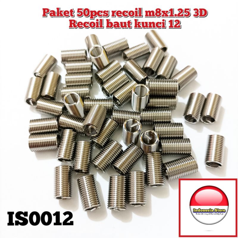 Jual Paket 50pcs recoil m8x1.25 3D recoil baut kunci 12 recoil baut 12 recoil drat 12 | Shopee ...