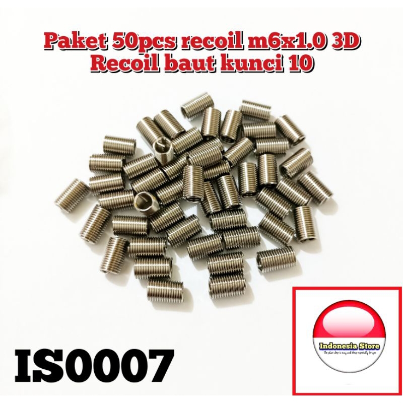Jual Paket 50pcs recoil m6x1.0 3D recoil baut kunci 10 recoil baut 10 recoil drat 10 | Shopee ...