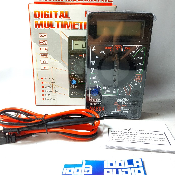 Jual Tester Digital 830 B MASDA | Multitester Mini Digital Avometer DT ...