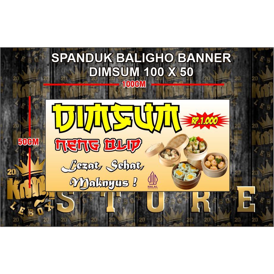 Jual SPANDUK BANNER BALIGHO MURAH JAJANAN DIMSUM | Shopee Indonesia